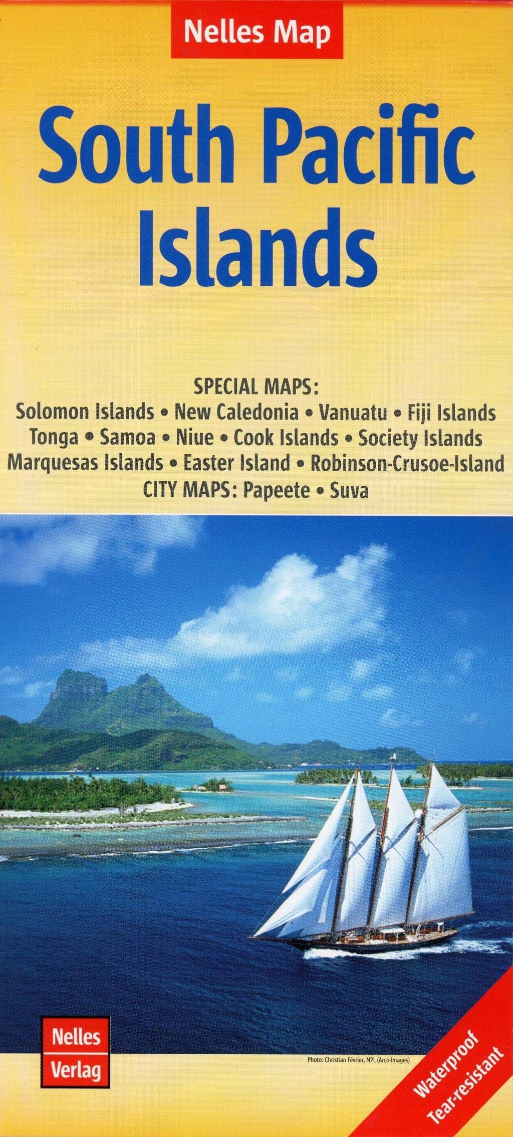 South Pacific Islands Nelles Map 1:13M (Waterproof) (English, French and German Edition)