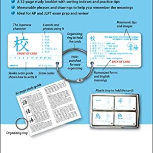 Japanese Kanji Flash Cards Kit Volume 1: Kanji 1-200: JLPT Beginning Level: Learn 200 Japanese Characters Including Native Speaker Audio, Sample Sentences & Compound Words