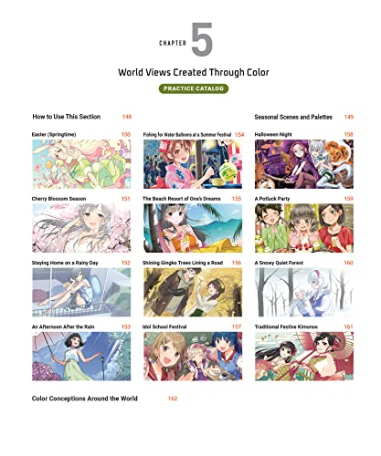 Anime & Manga Digital Coloring Guide: Choose the Colors That Bring Your Drawings to Life! (With Over 1000 Color Combinations)