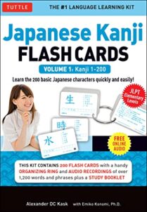 japanese kanji flash cards kit volume 1: kanji 1-200: jlpt beginning level: learn 200 japanese characters including native speaker audio, sample sentences & compound words