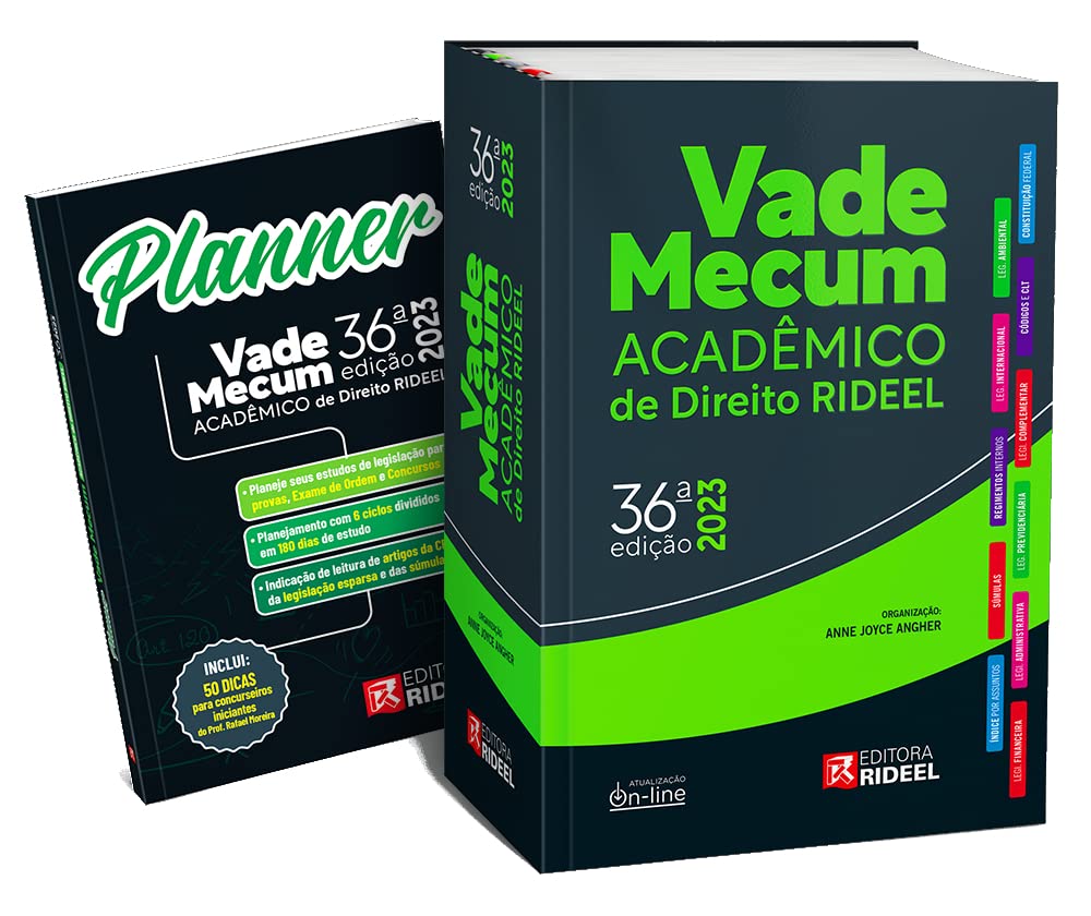 Vade Mecum Acadêmico de Direito Rideel 36ª Edição 1ª Semestre 2023 + Planner de Estudos Capa comum – 20 janeiro 2023…