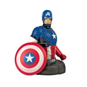 super heroes marvel captain america bust by sherwood media