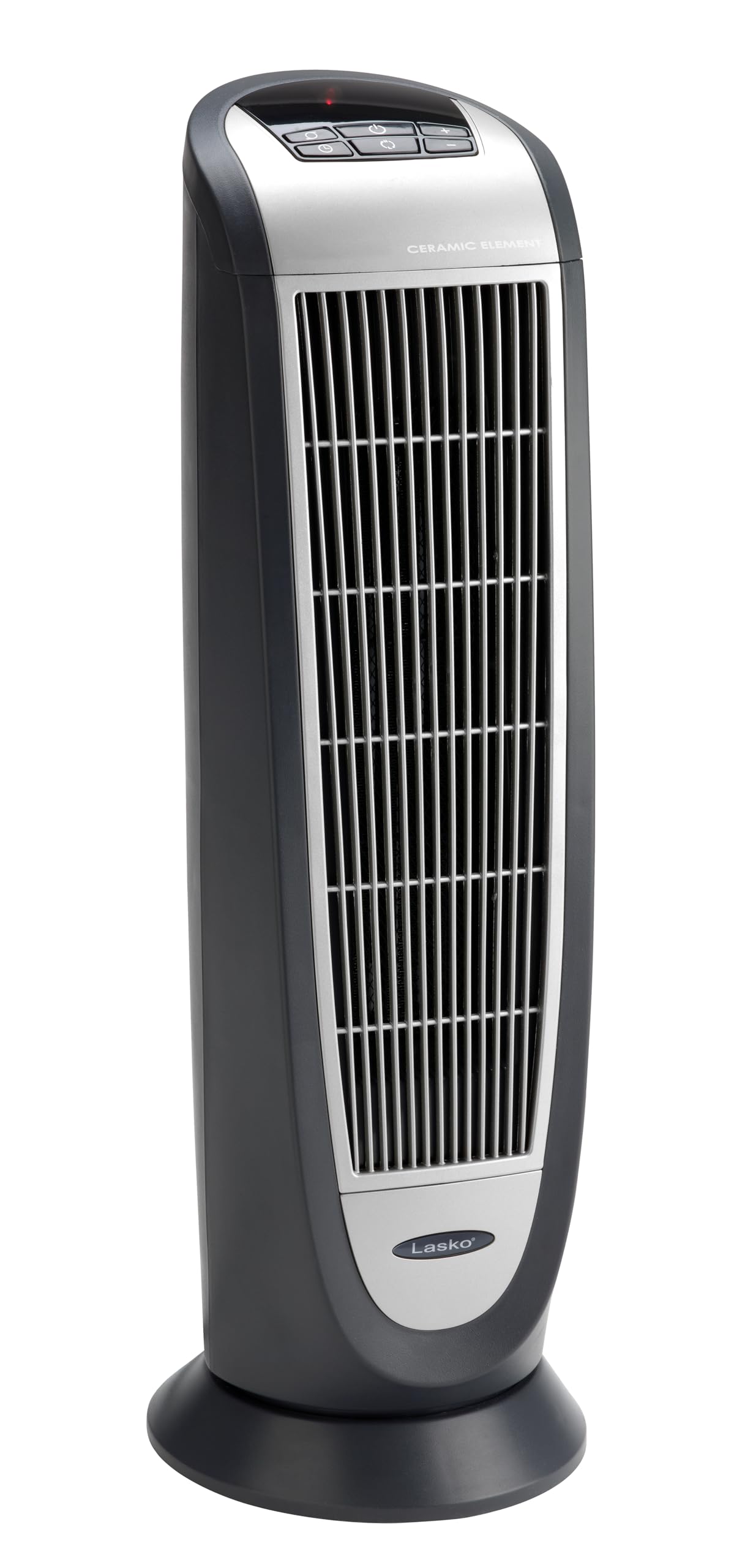 Lasko Portable Electric 1500 Watt Room Oscillating Ceramic Tower Space Heater with Remote, Adjustable Thermostat, Digital Controls, and Timer, Black