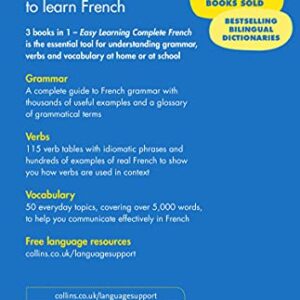 Easy Learning French Complete Grammar, Verbs And Vocabulary (3 Books In 1): Trusted Support For Learning (Collins Easy Learning)