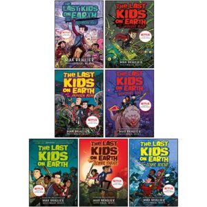 the last kids on earth collection 7 books set by max brallier (last kids on earth, zombie parade, nightmare king, cosmic beyond, midnight blade, skeleton road & doomsday race)