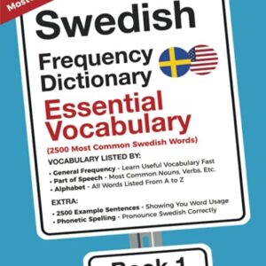 Swedish Frequency Dictionary - Essential Vocabuary: 2500 Most Common Swedish Words (Learn Swedish with the Swedish Frequency Dictionaries)