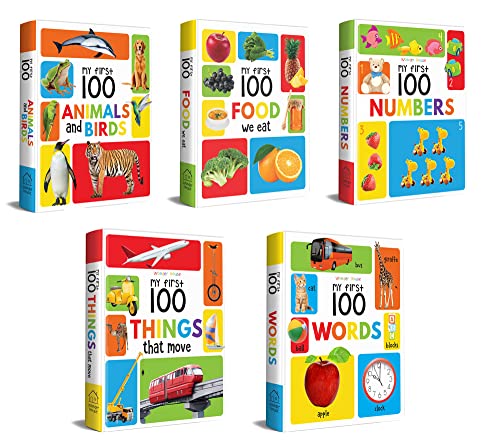 My First 100 Library: Boxset of 5 Early Learning Board Books