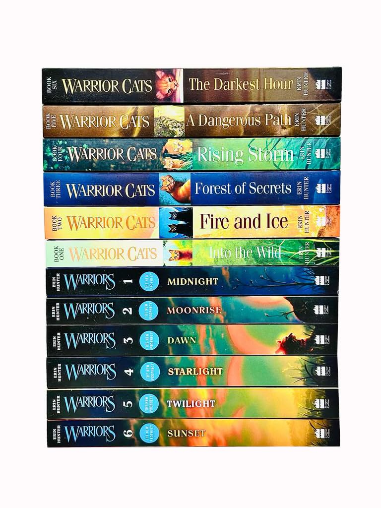 Warrior Cats Volume 1 to 12 Books Collection Set (The Complete First Series (Warriors: The Prophecies Begin Volume 1 to 6) & The Complete Second Series (Warriors: The New Prophecy Volume 7 to 12)