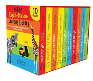 my first english-italiano learning library (la mia prima biblioteca delle parole inglese-italiano): boxset of 10 english - italian board books (english and italian edition)