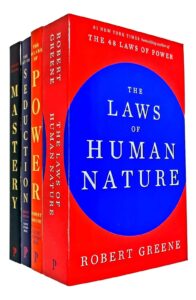 robert greene collection 4 books set (the art of seduction, mastery, the concise 48 laws of power, the laws of human nature)