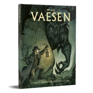 free league publishing vaesen roleplaying game core rulebook, gothic nordic horror rpg hardback, full color, tabletop board game for adults, family, teens 14+