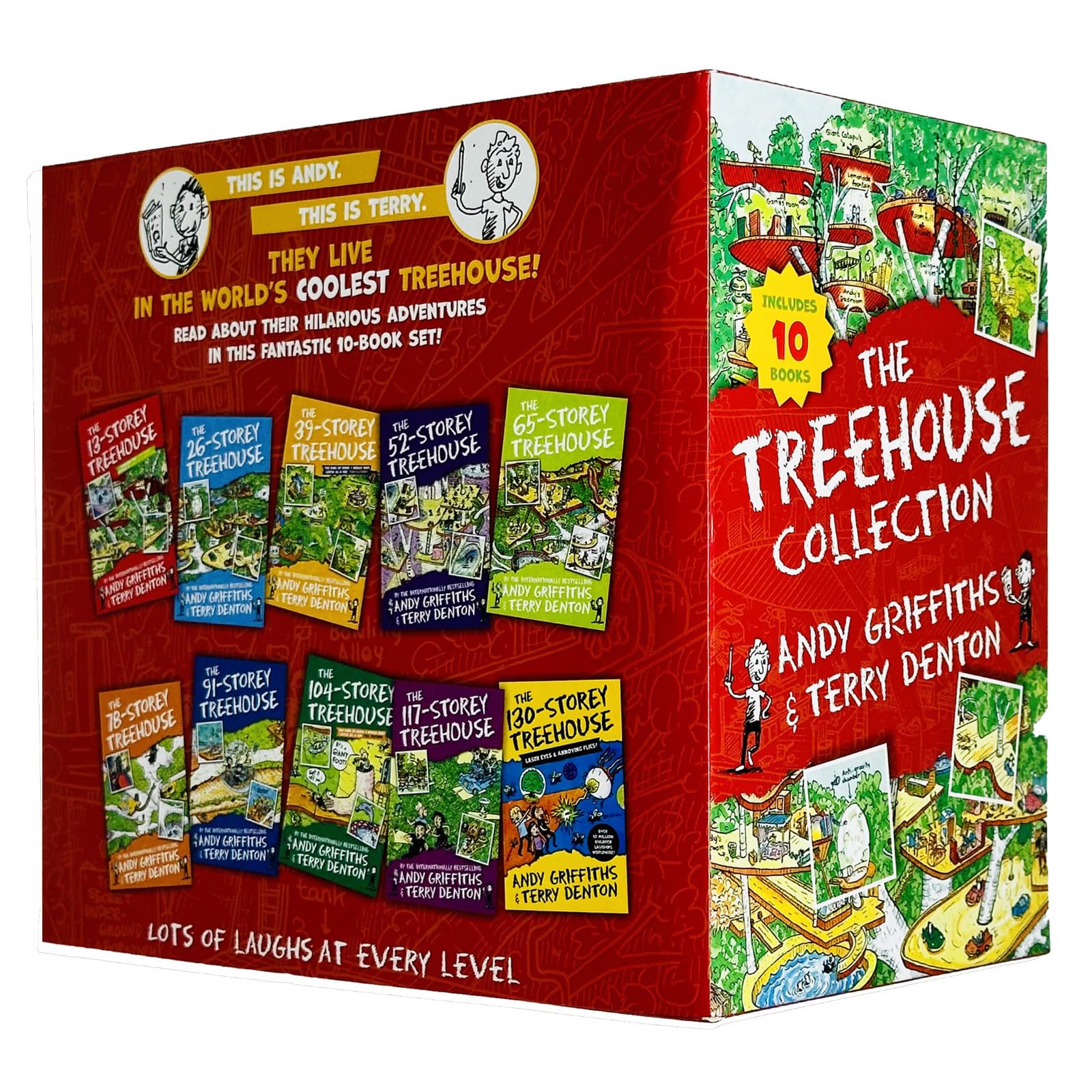 The Treehouse Series 10 Books Collection Set By Andy Griffiths (Storey-Treehouse-13,26,39,52,65,78,91,104,117 & World Book Day)