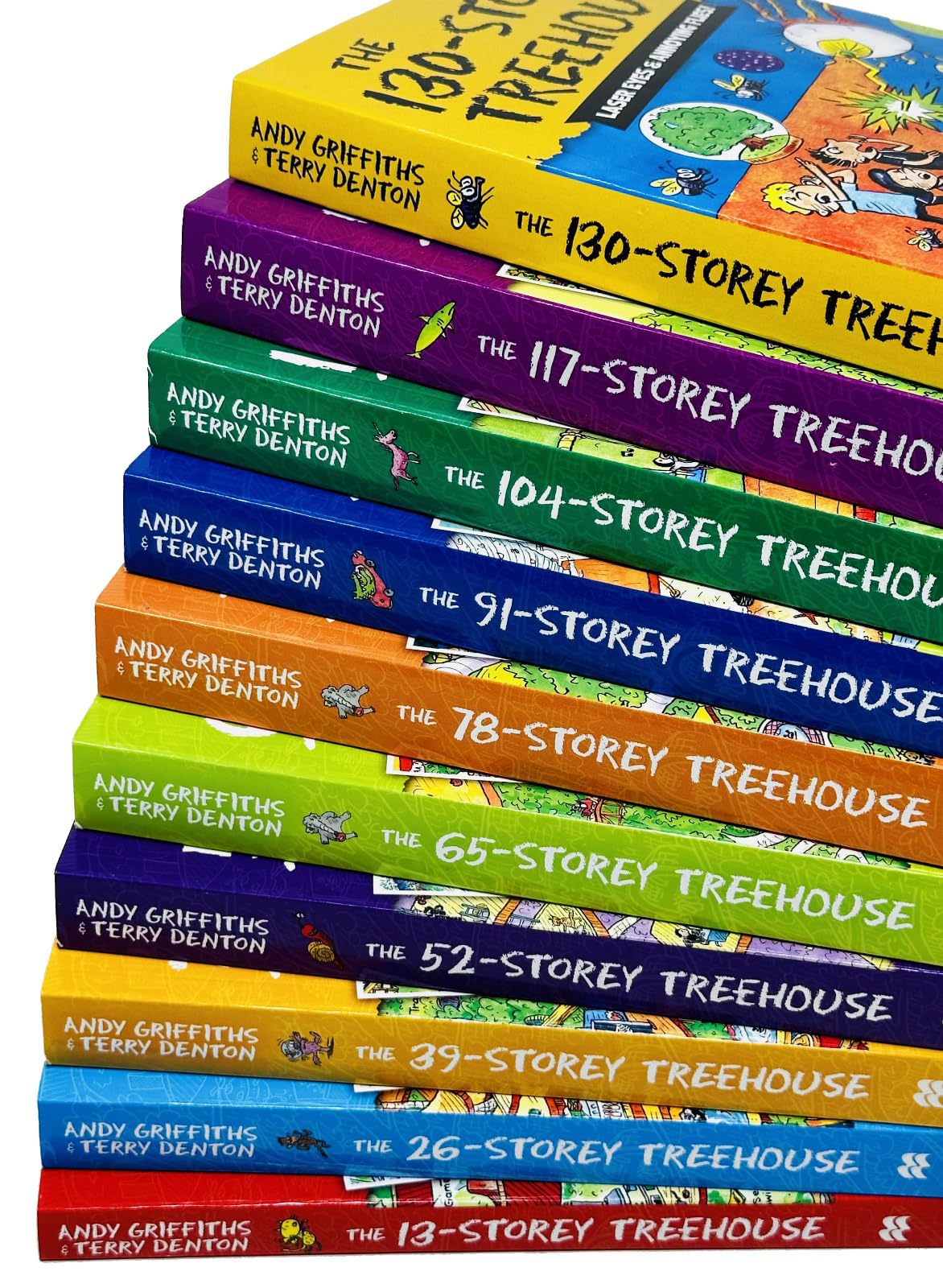 The Treehouse Series 10 Books Collection Set By Andy Griffiths (Storey-Treehouse-13,26,39,52,65,78,91,104,117 & World Book Day)