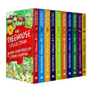 the treehouse series 10 books collection set by andy griffiths (storey-treehouse-13,26,39,52,65,78,91,104,117 & world book day)