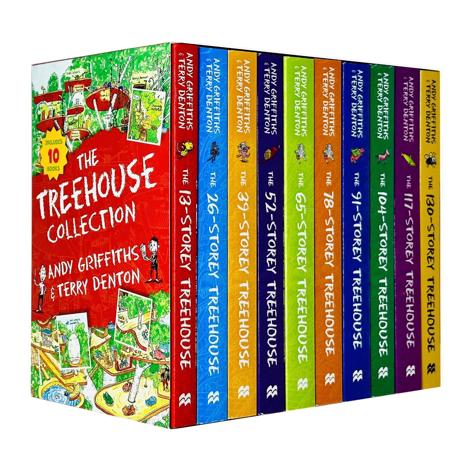 The Treehouse Series 10 Books Collection Set By Andy Griffiths (Storey-Treehouse-13,26,39,52,65,78,91,104,117 & World Book Day)