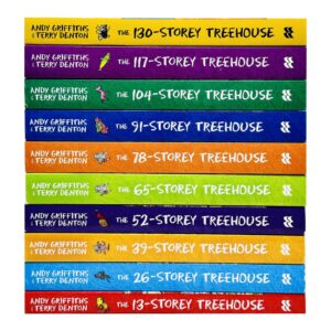 The Treehouse Series 10 Books Collection Set By Andy Griffiths (Storey-Treehouse-13,26,39,52,65,78,91,104,117 & World Book Day)