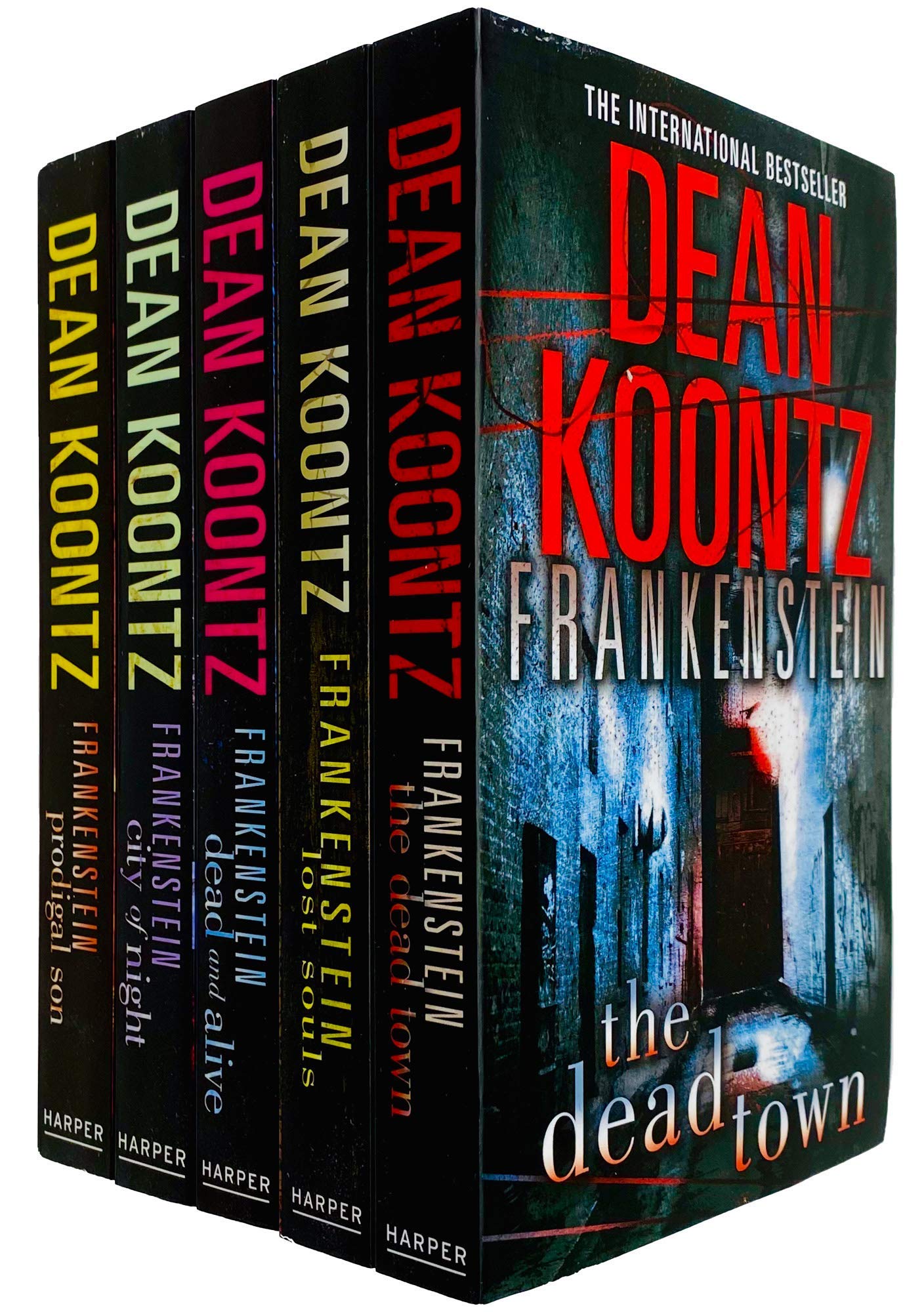 Frankenstein Series 5 Books Collection Set by Dean Koontz (Prodigal Son, City of Night, Dead and Alive, Lost Souls & The Dead Town)