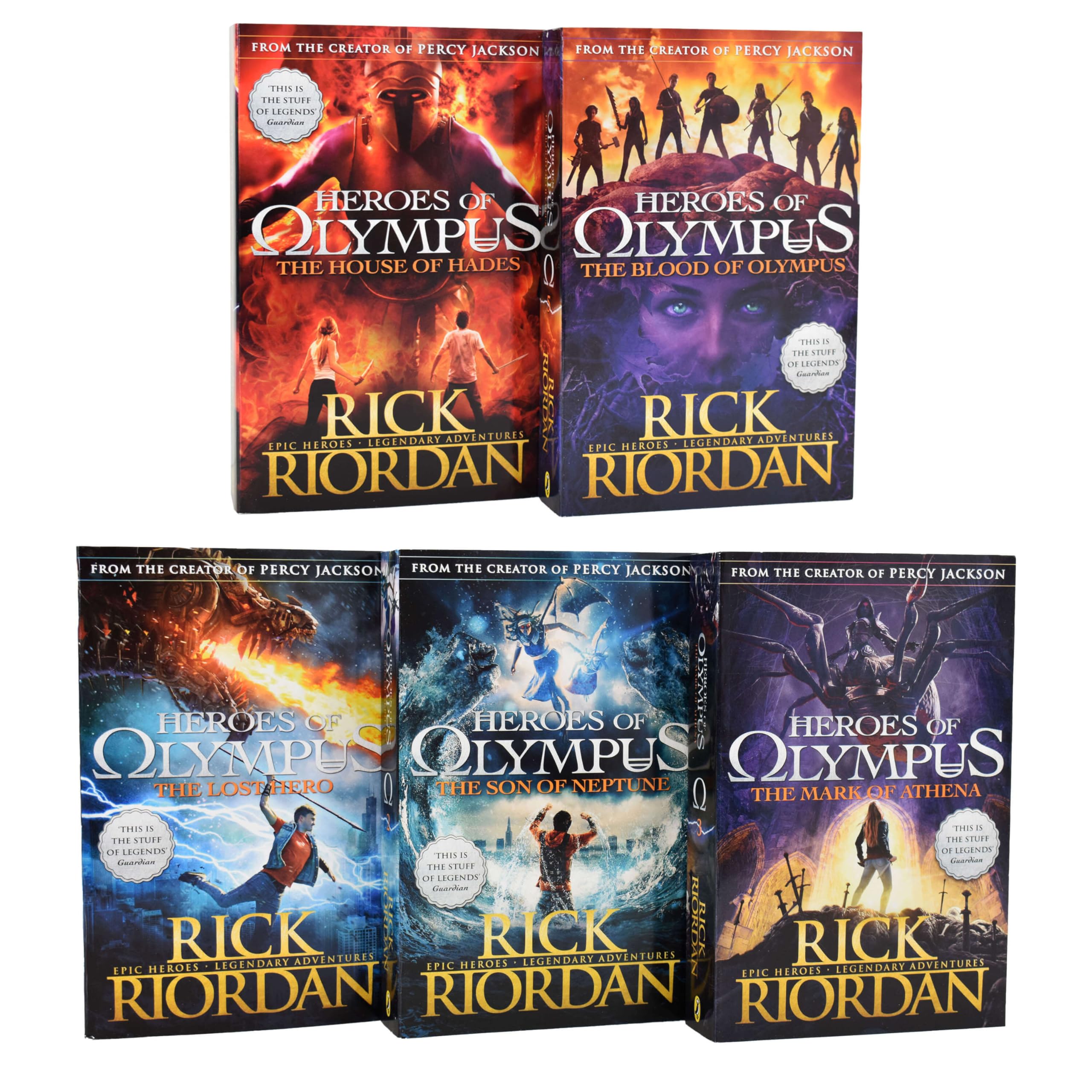 Heroes of Olympus Complete Collection 5 Books Box Set -The Lost Hero/The Son of Neptune/The Mark of Athena/The Blood of Olympus by Rick Riordan (2015-06-07)