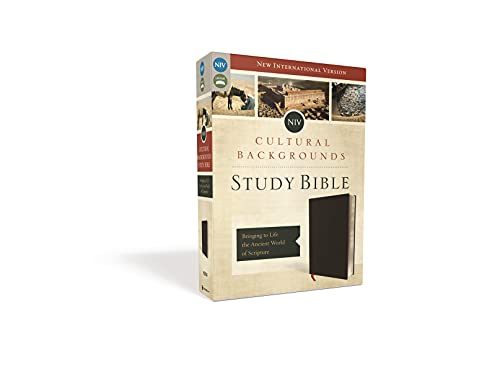 NIV, Cultural Backgrounds Study Bible (Context Changes Everything), Bonded Leather, Black, Red Letter: Bringing to Life the Ancient World of Scripture