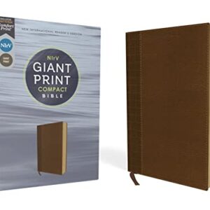 NIrV, Giant Print Compact Bible, Leathersoft, Brown, Comfort Print