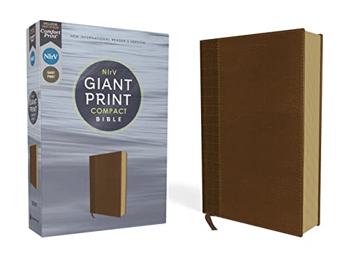 NIrV, Giant Print Compact Bible, Leathersoft, Brown, Comfort Print