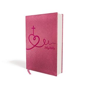 NIV, Bible for Kids, Leathersoft, Pink, Red Letter, Comfort Print: Thinline Edition