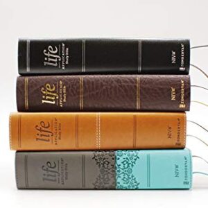 NIV, Life Application Study Bible, Third Edition, Personal Size, Leathersoft, Brown, Red Letter