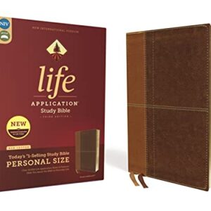 NIV, Life Application Study Bible, Third Edition, Personal Size, Leathersoft, Brown, Red Letter