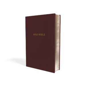 NIV, Reference Bible, Giant Print, Leather-Look, Burgundy, Red Letter, Comfort Print