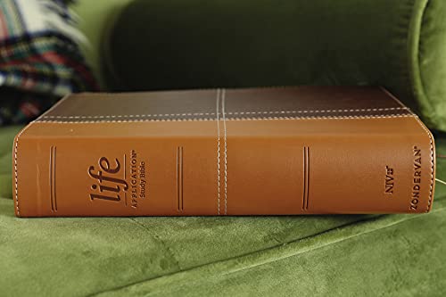 NIV, Life Application Study Bible, Third Edition, Leathersoft, Brown, Red Letter, Thumb Indexed