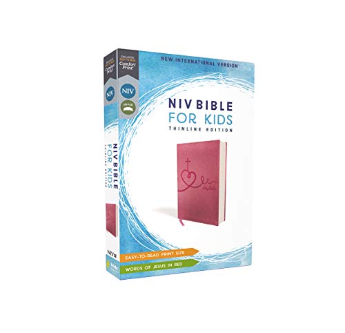 NIV, Bible for Kids, Leathersoft, Pink, Red Letter, Comfort Print: Thinline Edition