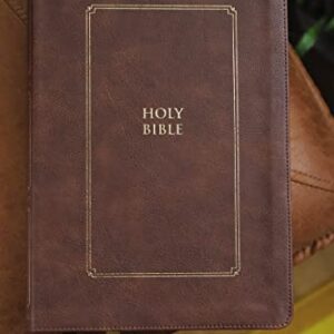 KJV, Thompson Chain-Reference Bible, Large Print, Leathersoft, Brown, Red Letter, Thumb Indexed, Comfort Print