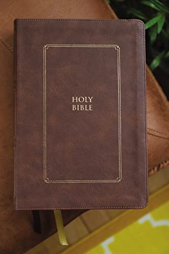 KJV, Thompson Chain-Reference Bible, Large Print, Leathersoft, Brown, Red Letter, Thumb Indexed, Comfort Print