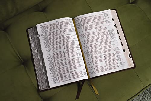 KJV, Thompson Chain-Reference Bible, Large Print, Leathersoft, Brown, Red Letter, Thumb Indexed, Comfort Print