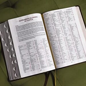 KJV, Thompson Chain-Reference Bible, Large Print, Leathersoft, Brown, Red Letter, Thumb Indexed, Comfort Print