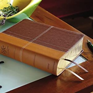 NIV, Life Application Study Bible, Third Edition, Leathersoft, Brown, Red Letter, Thumb Indexed