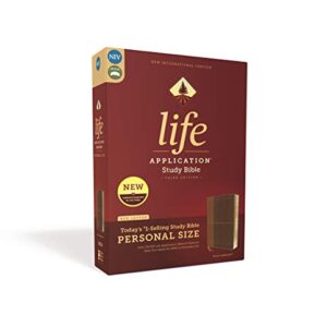 NIV, Life Application Study Bible, Third Edition, Personal Size, Leathersoft, Brown, Red Letter