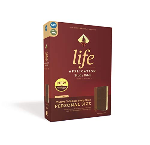 NIV, Life Application Study Bible, Third Edition, Personal Size, Leathersoft, Brown, Red Letter