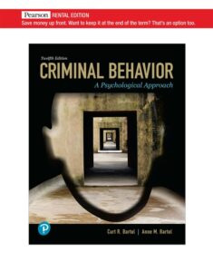 criminal behavior: a psychological approach [rental edition]