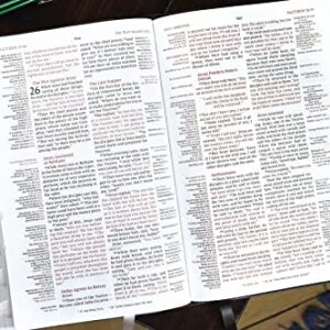 NIV, Thompson Chain-Reference Bible, Large Print, European Bonded Leather, Black, Thumb Indexed, Red Letter, Comfort Print