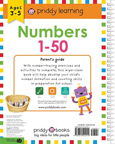 Wipe Clean Workbook: Numbers 1-50: Ages 3-5; wipe-clean with pen (Wipe Clean Learning Books)