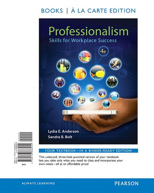 Professionalism: Skills for Workplace Success