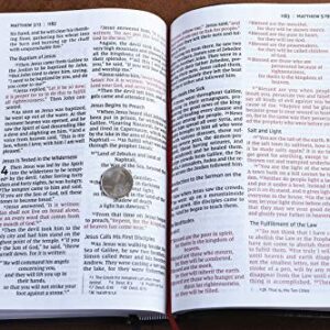 NIV, Thinline Bible, Giant Print, Bonded Leather, Black, Red Letter, Comfort Print