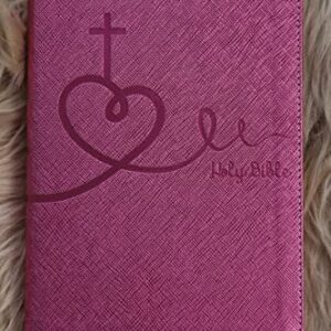 NIV, Bible for Kids, Leathersoft, Pink, Red Letter, Comfort Print: Thinline Edition