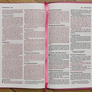 NIV, Bible for Kids, Leathersoft, Pink, Red Letter, Comfort Print: Thinline Edition