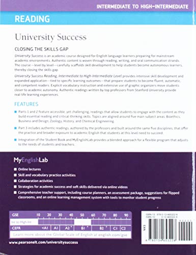 University Success Reading Intermediate to High-Intermediate, Student Book with MyEnglishLab