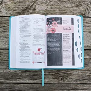 NIV, Ultimate Bible for Girls, Faithgirlz Edition, Leathersoft, Teal, Thumb Indexed Tabs