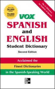 vox spanish and english student dictionary pb, 2nd edition