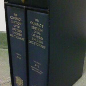 The Compact Edition of the Oxford English Dictionary (2 Volume Set)