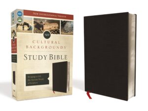 niv, cultural backgrounds study bible (context changes everything), bonded leather, black, red letter: bringing to life the ancient world of scripture